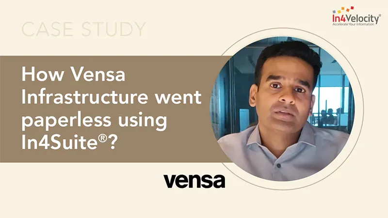 Case Study: How Vensa went paperless using In4Suite ERP?