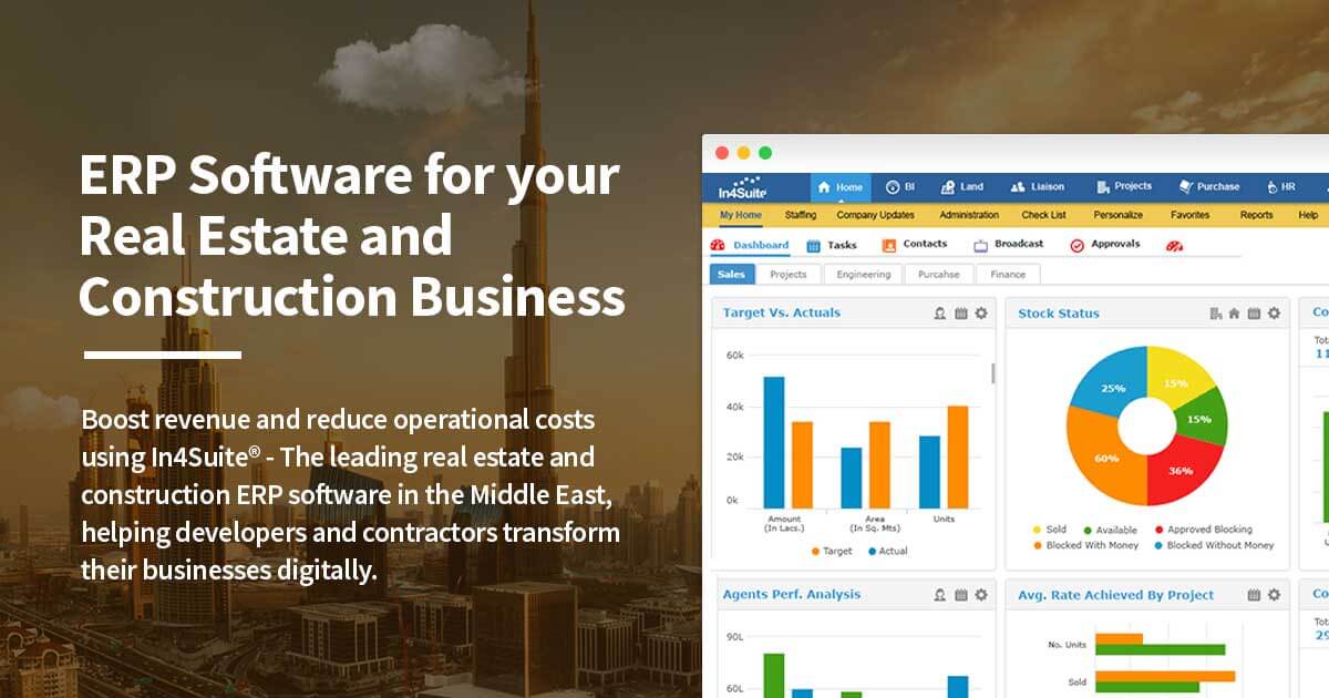 Top Construction ERP in Middle East | Real Estate ERP | In4Suite®